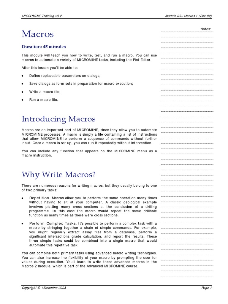 Module 05 - Macros 1 Rev 03 | PDF | Macro (Computer Science) | Subroutine