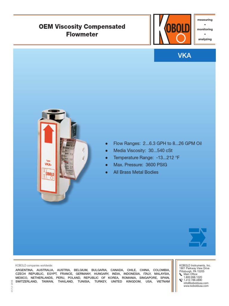OEM Viscosity Compensated Flow Meter PDF | PDF | Viscosity | Flow ...