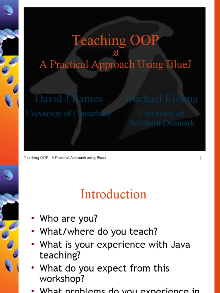 Teaching Oop A Practical Approach Using Bluej Pdf Object Oriented