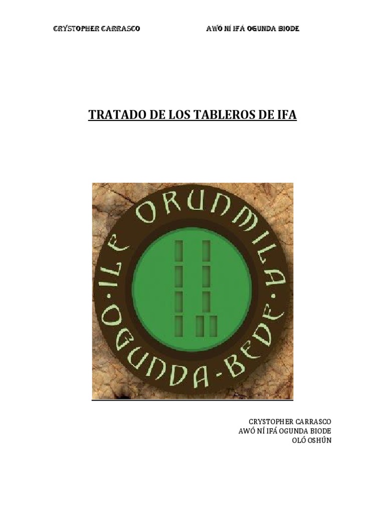 Tratado sobre Tableros de Ifá | PDF | Religión étnica | Santeria
