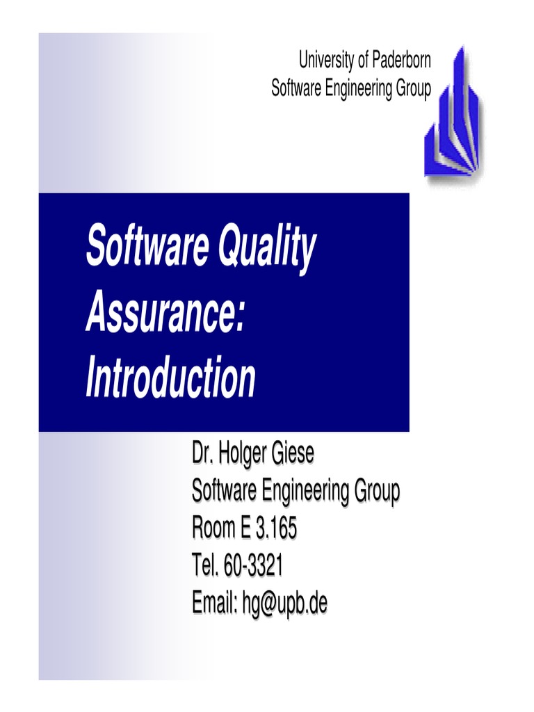Introduction to Software Quality Assurance | PDF | Software Quality ...