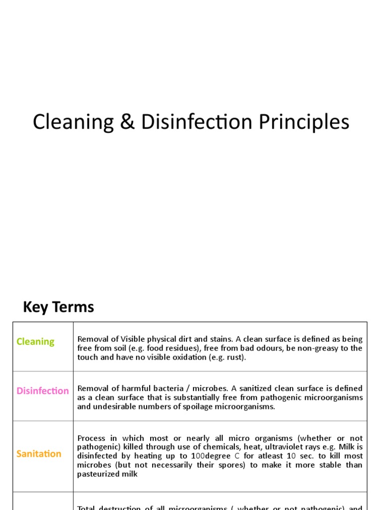 Cleaning & Disinfection Principles: A Comprehensive Guide to ...