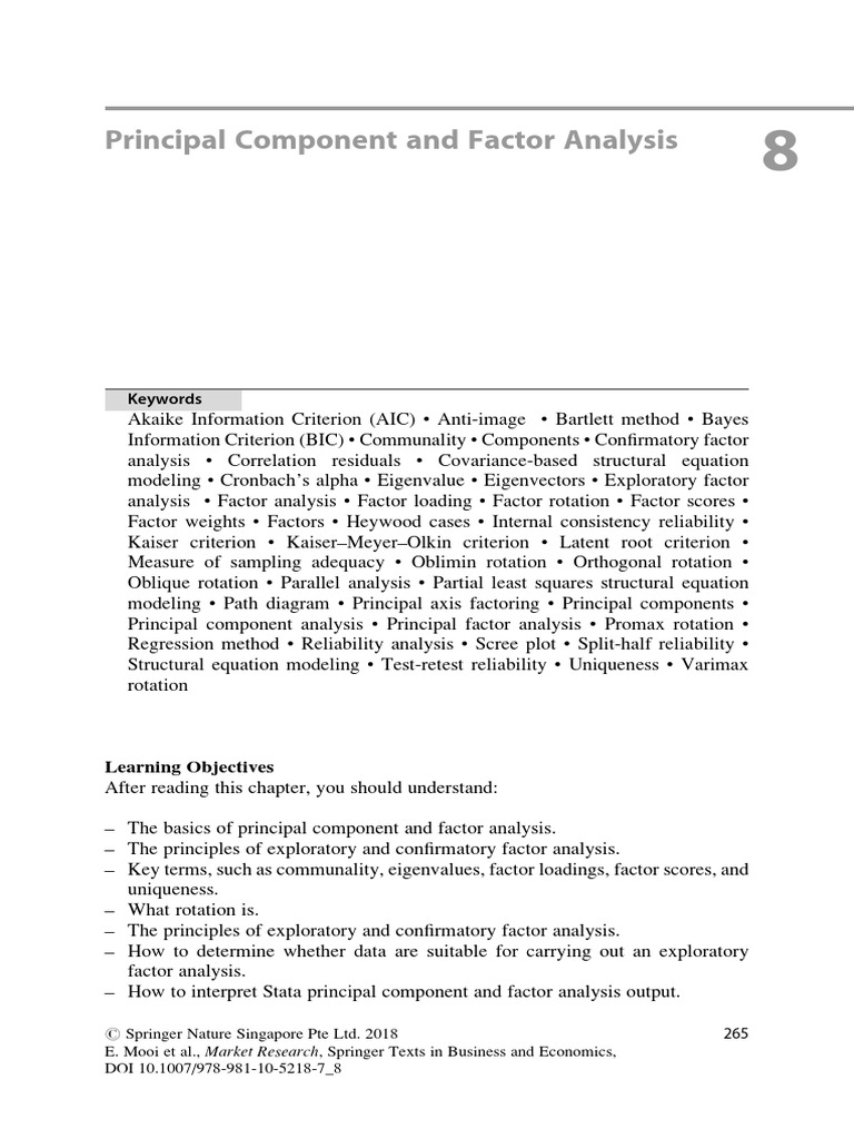 Sample Chapter - Stata Book | PDF | Factor Analysis | Principal ...