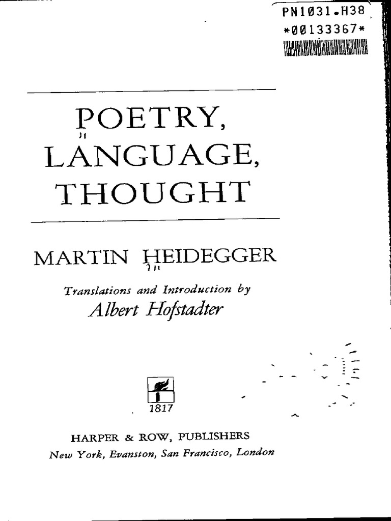 Heidegger, The Thing PDF | PDF