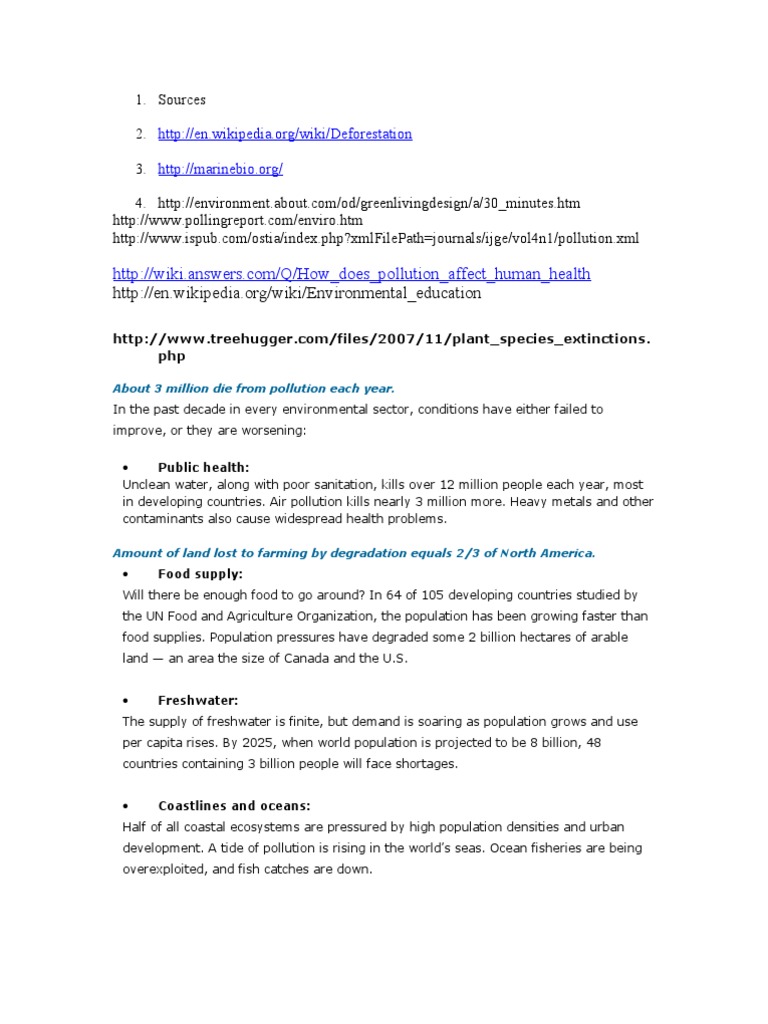 Sources For Moral Project | PDF | Global Warming | Sustainability