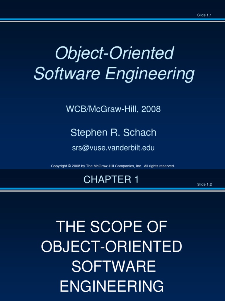 Object Oriented Software Engineering Stephen R Schach Pdf Method
