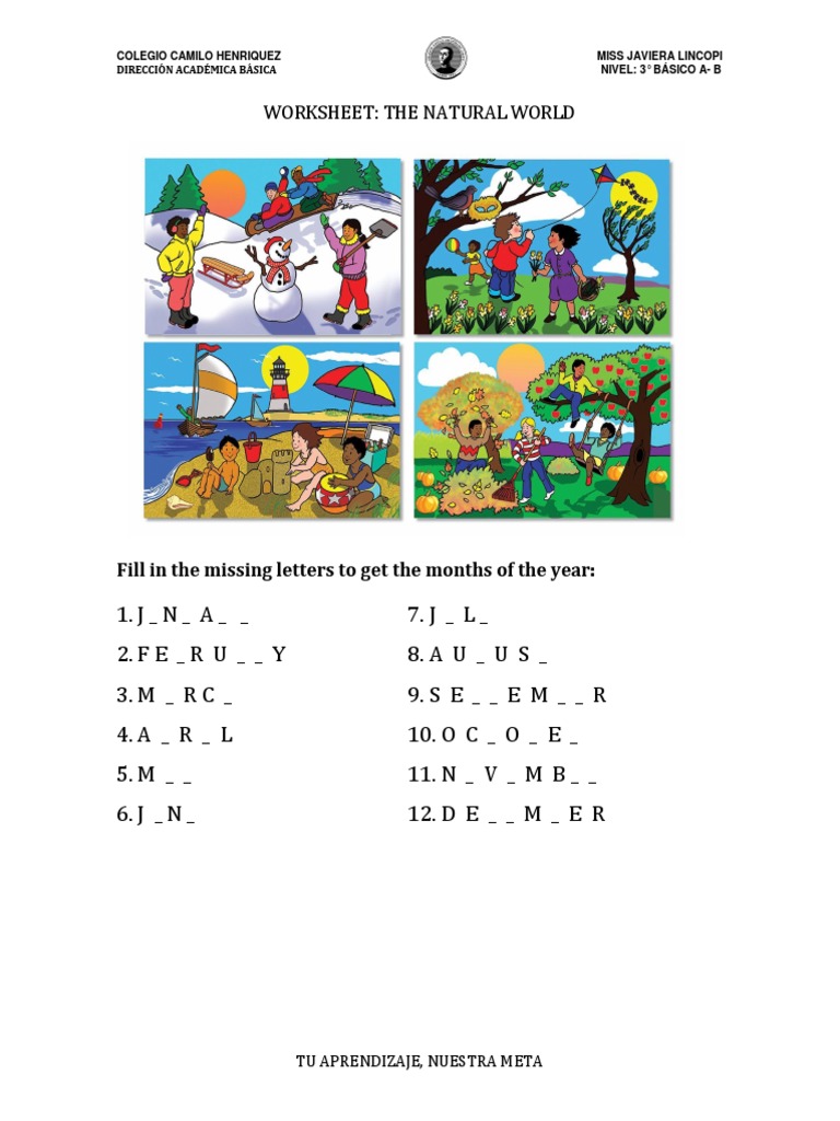 Natural World Worksheet for 3rd Grade | PDF | Thermodynamics ...