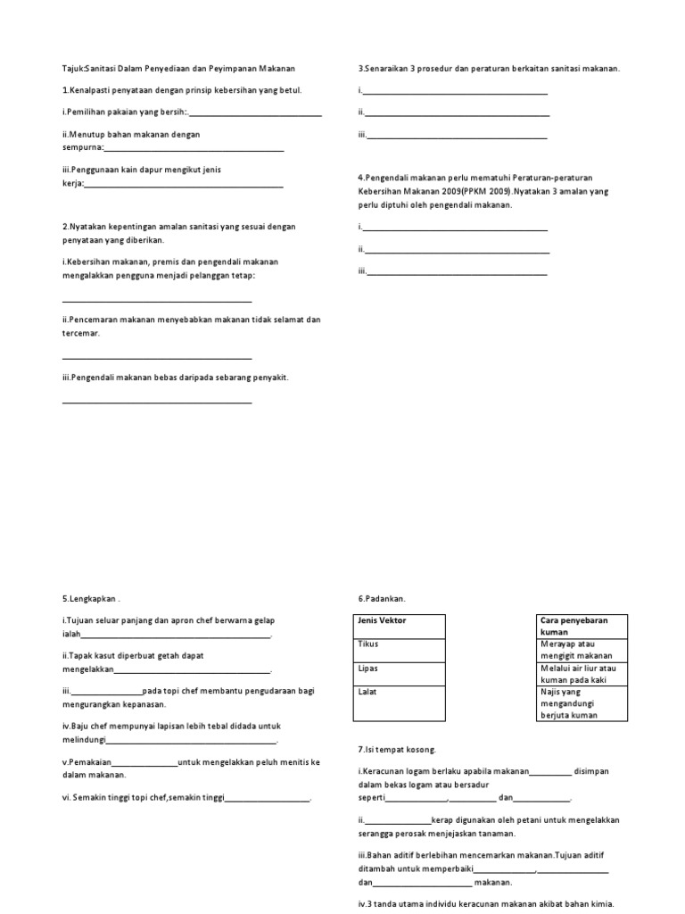 SRT Latihan Sanitasi | PDF