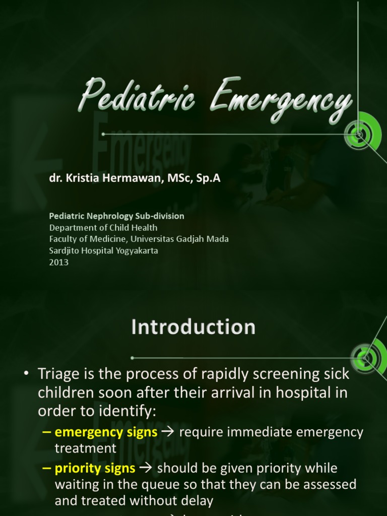 Pediatric Emergency Triage Guidelines | PDF | Cardiopulmonary ...