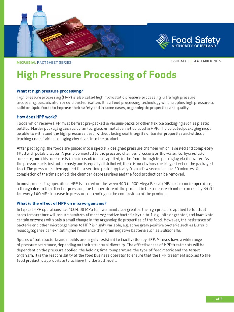 HPP Factsheet 2015 Final | PDF | Food And Drink | Nature