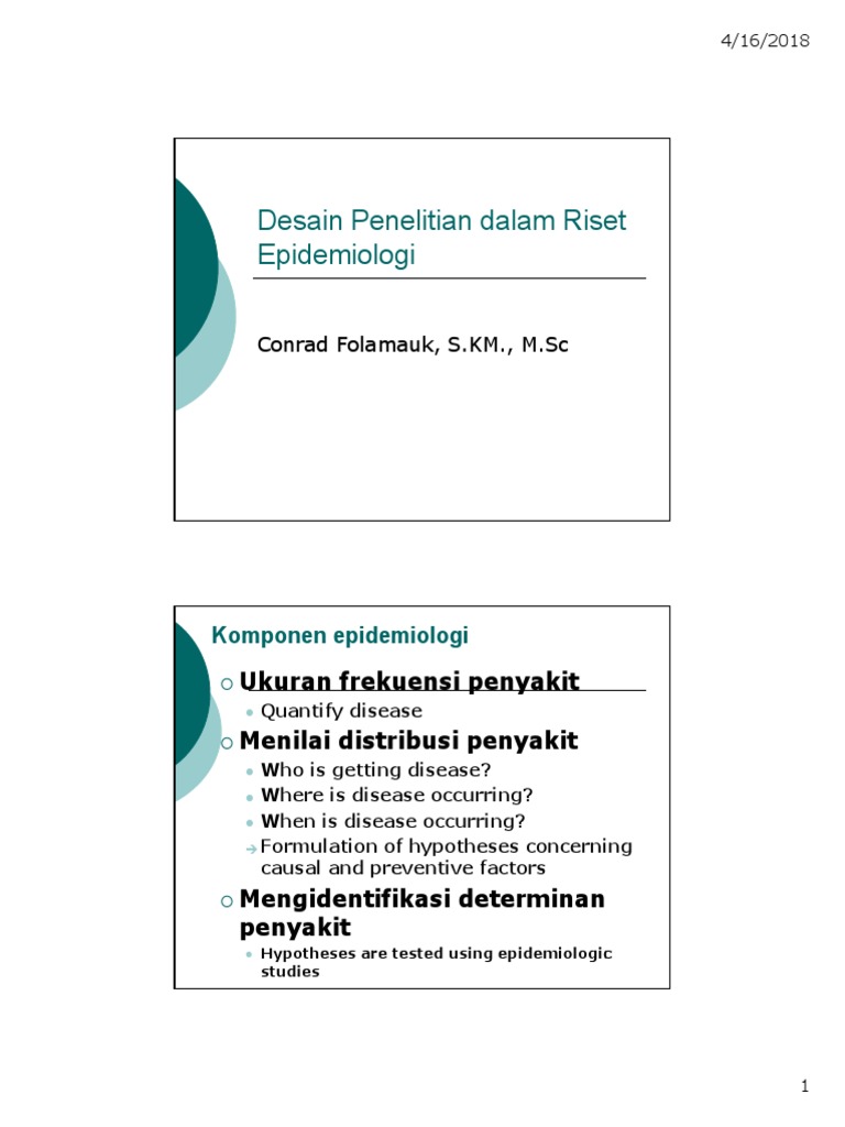 Studi Epid | PDF | Cohort Study | Randomized Controlled Trial