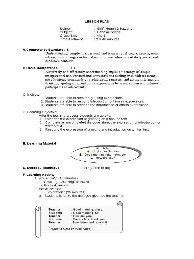 Lesson Plan Kompilasi | PDF | Teachers | Lesson Plan