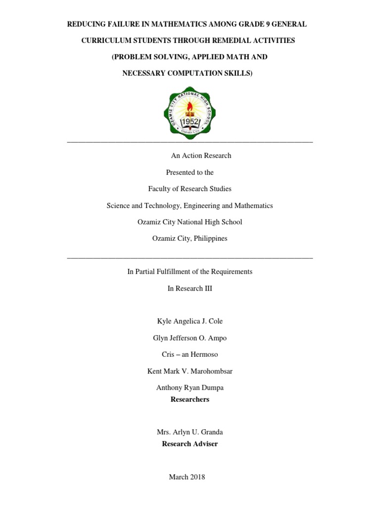 (Problem Solving, Applied Math and | PDF