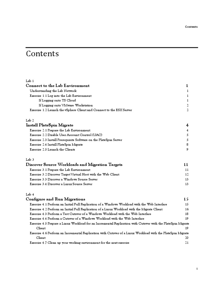 PlateSpin Migrate Lab Guide | PDF | Command Line Interface | Virtual ...