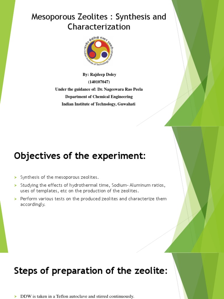 Mesoporous Zeolites: Synthesis and Characterization | PDF | Zeolite ...