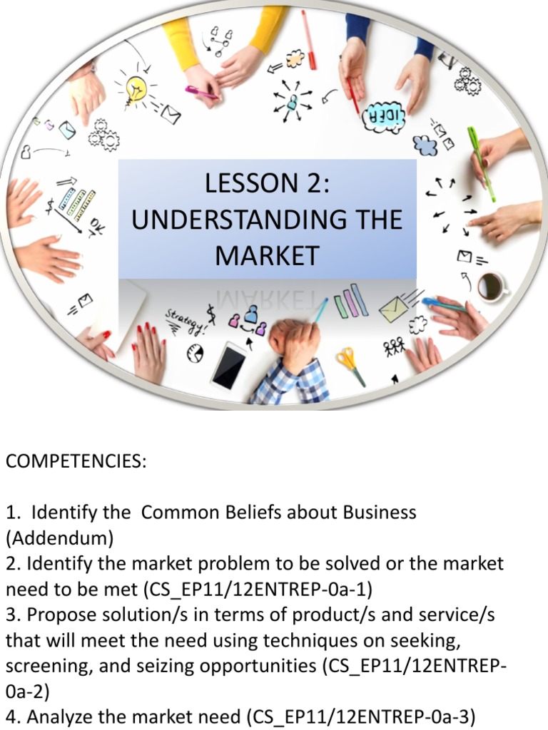 Lesson 2: Understanding The Market | Marketing | Market (Economics)