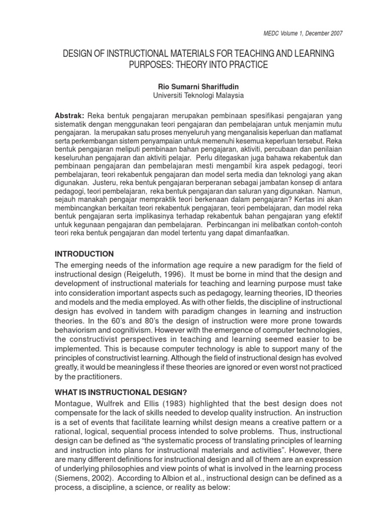 10 - Design of Instructional Materials For Teaching and Learning | PDF ...