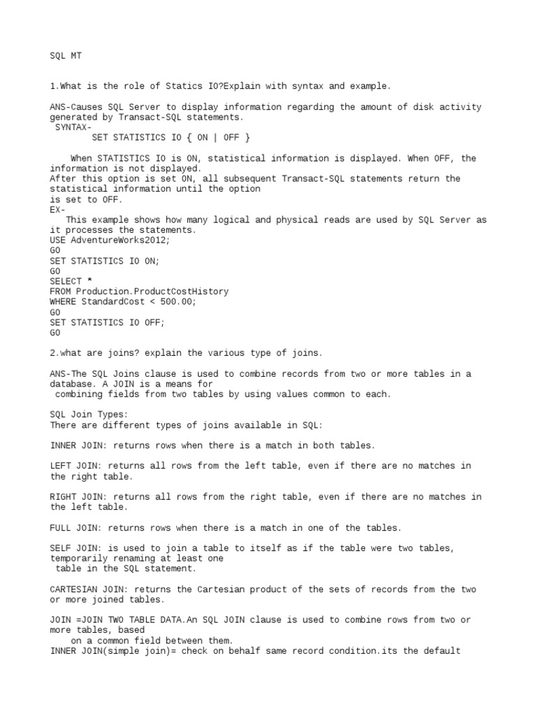 SQL MT SQL Server | Download Free PDF | Database Transaction | Databases