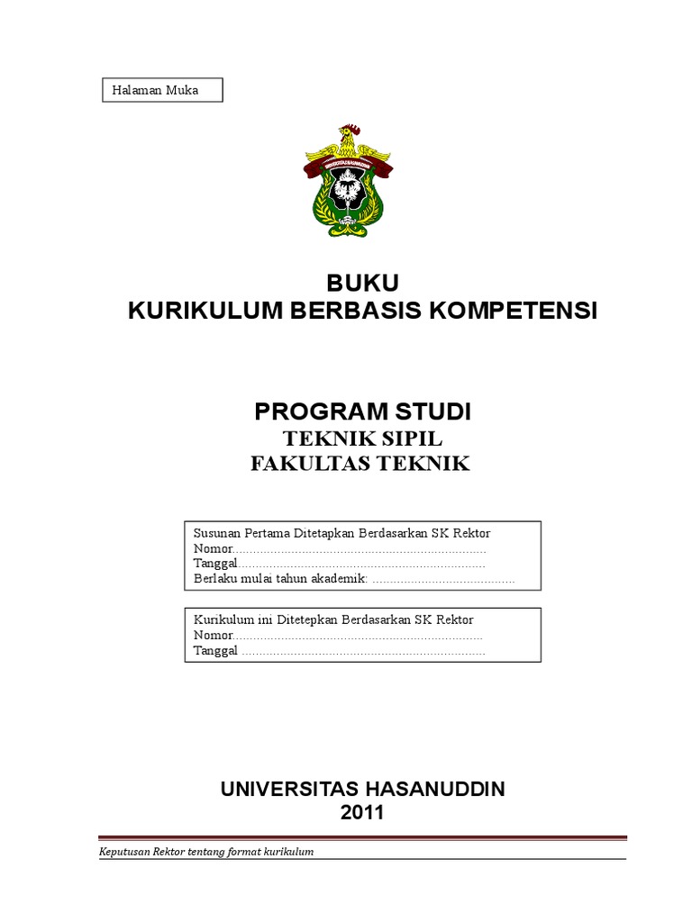 Kurikulum Teknik Sipil Unhas | PDF