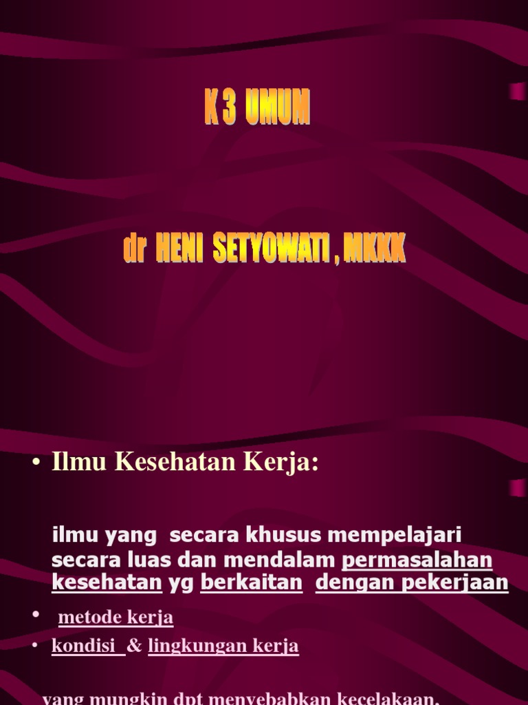 K3 Umum | PDF
