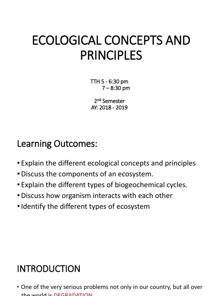 Ecological Concepts and Ecosystem Principles | PDF | Food Web | Water Cycle
