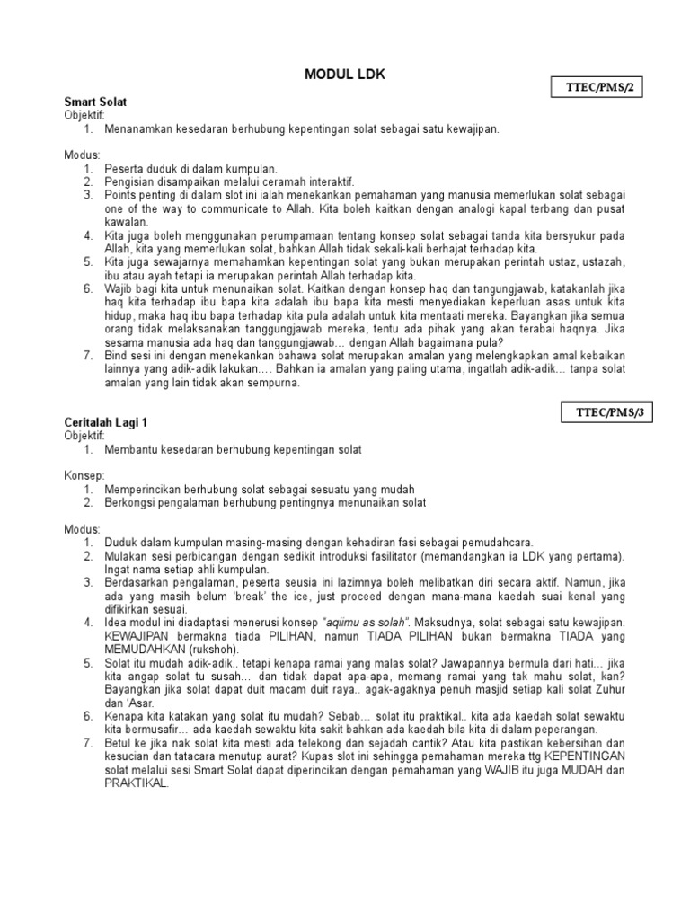 Modul Ldk Solat Pdf