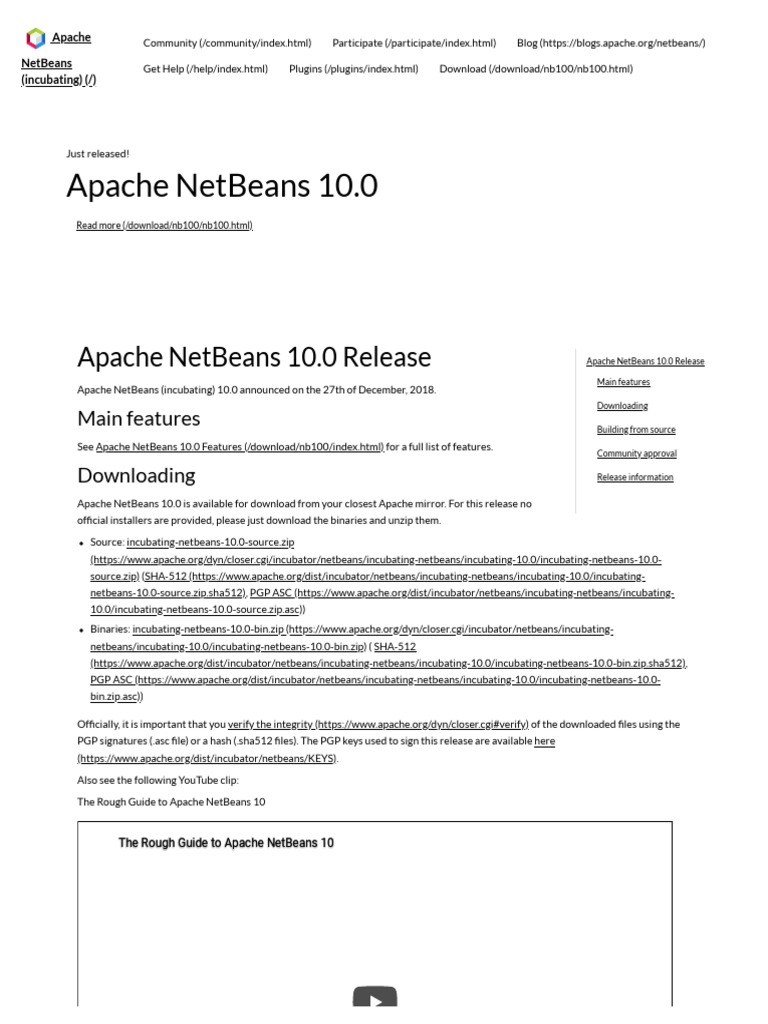 Apache NetBeans 10.0 - Apache NetBeans | PDF | Net Beans | Applications ...