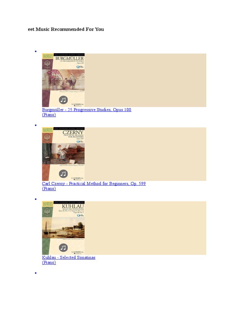 Music Recommended For You | PDF | Opus Number | Music