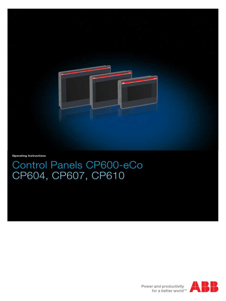 ABB HMI CP600-Eco User Manual | PDF | Power Supply | Operating System