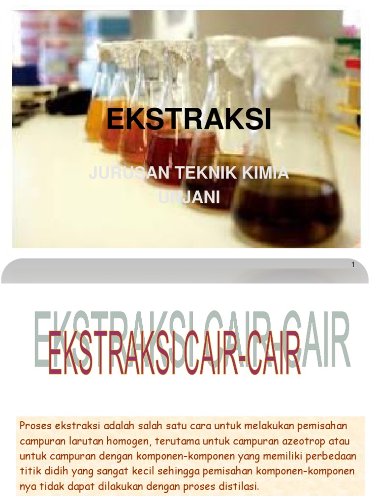Proses Ekstraksi Cair-Cair Teknik Kimia | PDF