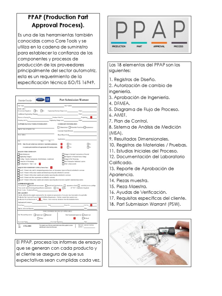 Sistemas de Calidad PPAP | PDF
