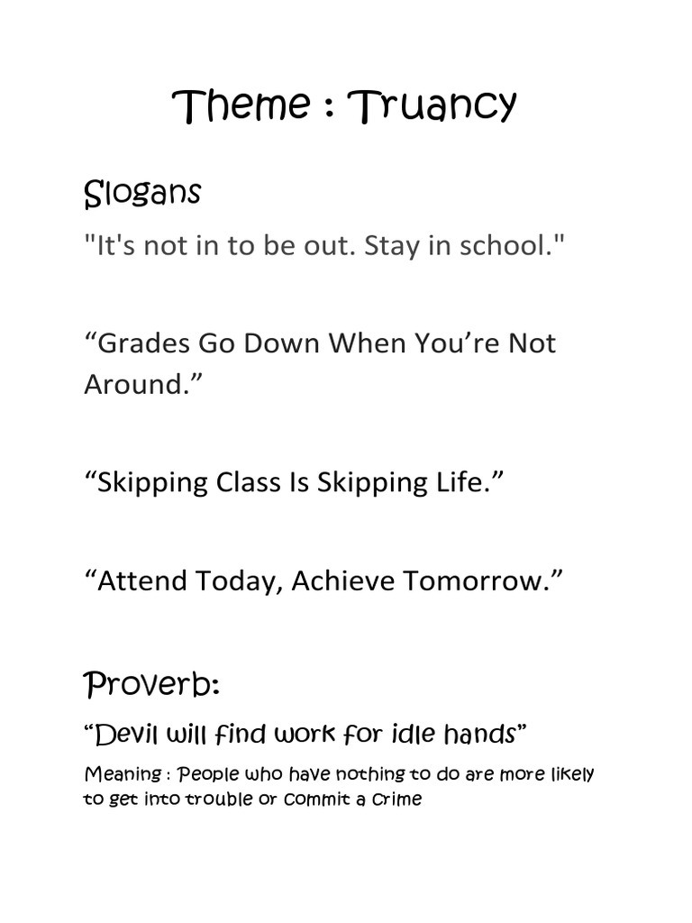 Slogans & Proverbs For Essay | PDF