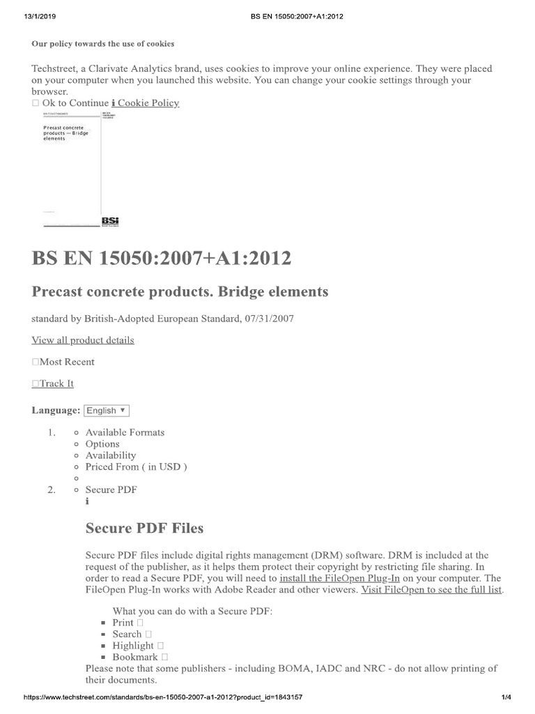 BS en 15050 - 2007+a1 - 2012 | PDF