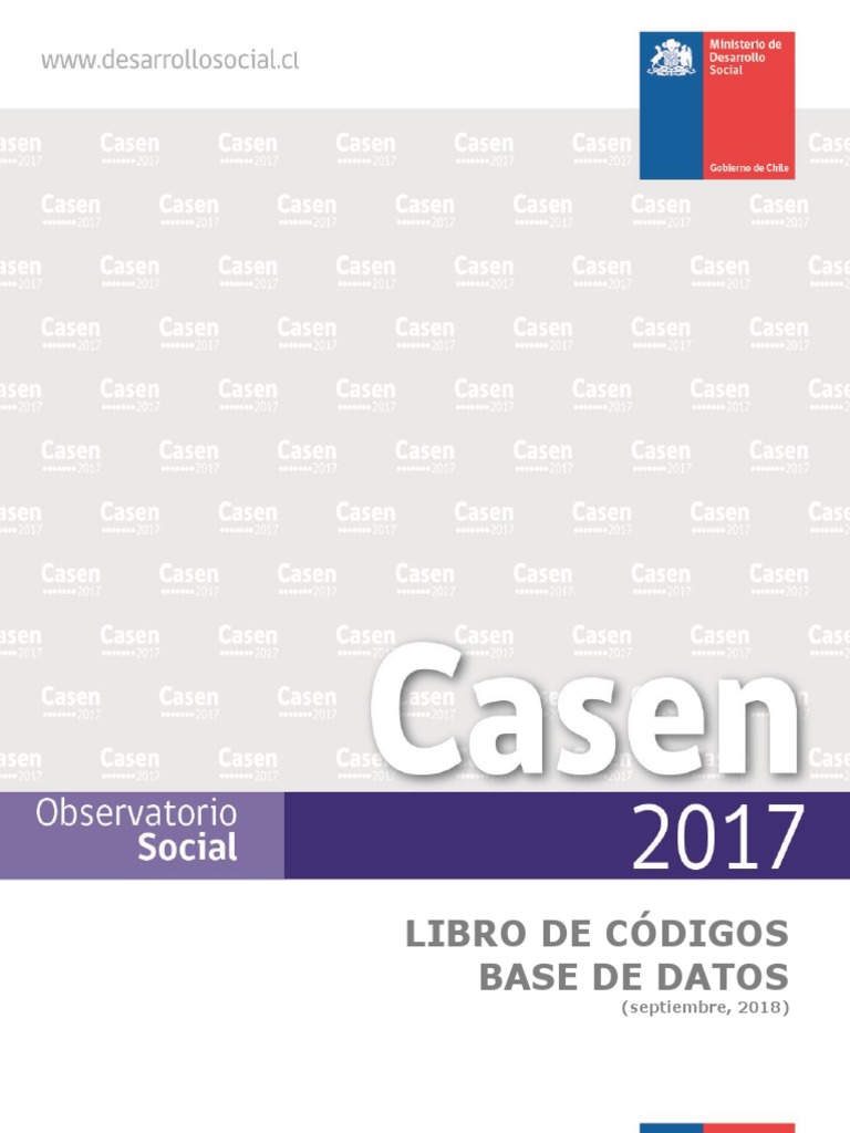 Libro de Codigos Casen 2017 | PDF | Cuestionario | Transgénero