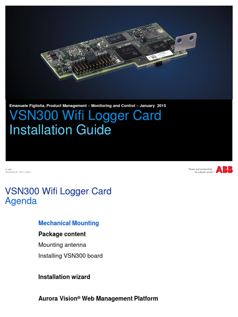 VSN300 Installation Guide | PDF | Wi Fi | Computer Network