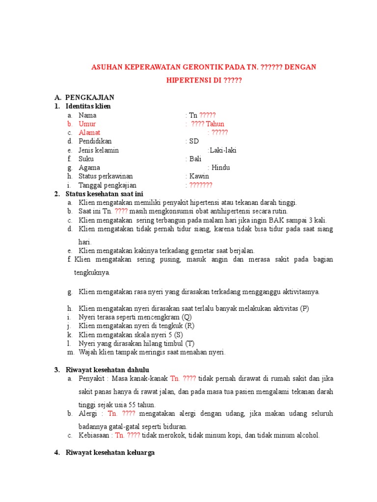 Askep Gerontik Hipertensi | PDF | Pengembangan Diri | Kesehatan Holistik