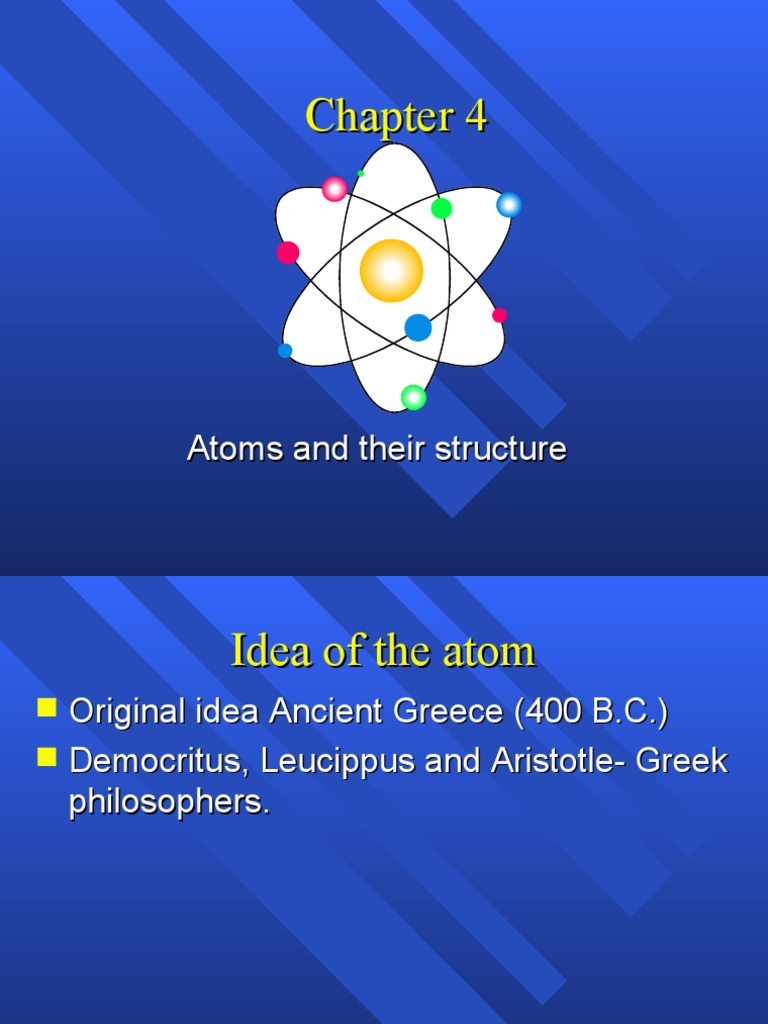 Atoms and Their Structure | PDF | Atoms | Chemical Elements