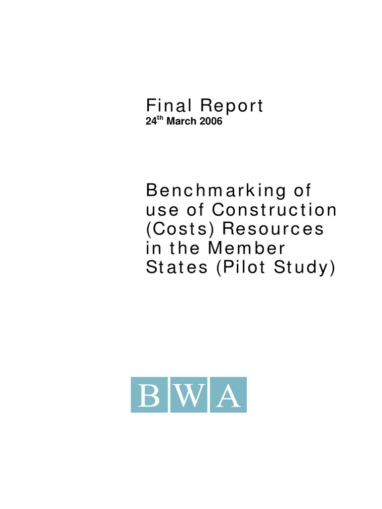 Report Benchmarking Construction Resources 24032006 | PDF ...