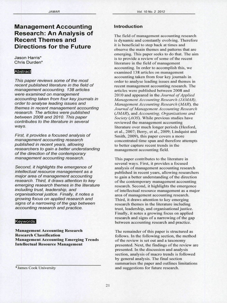 Future Trends in MAcc | PDF | Management Accounting | Accounting