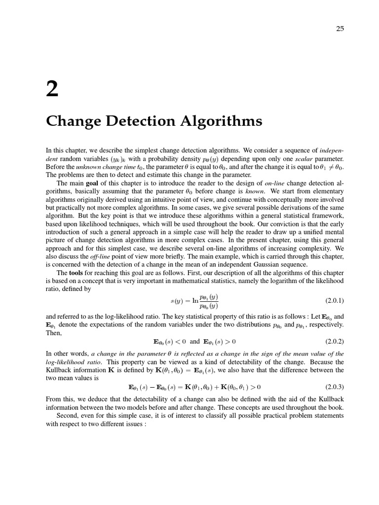 Change Detection Algorithms: y P y T | PDF | Moving Average ...