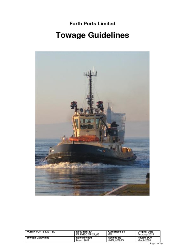 Towage Guidelines | PDF | Tugboat | Maritime Pilot