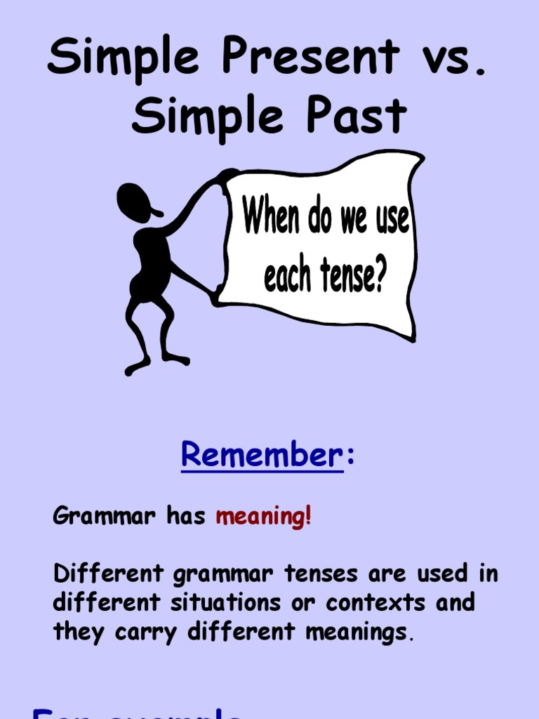 Simple Present vs. Simple Past Tense | PDF | Grammatical Tense ...