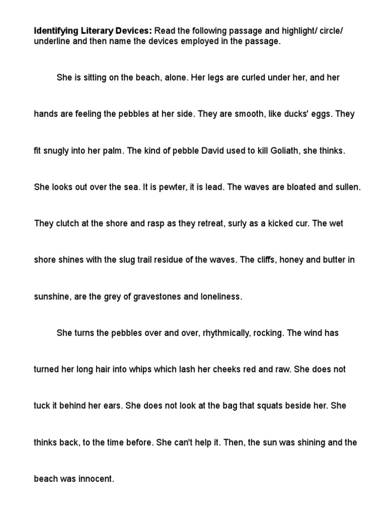 Identifying Literary Devices in Text | PDF | Art