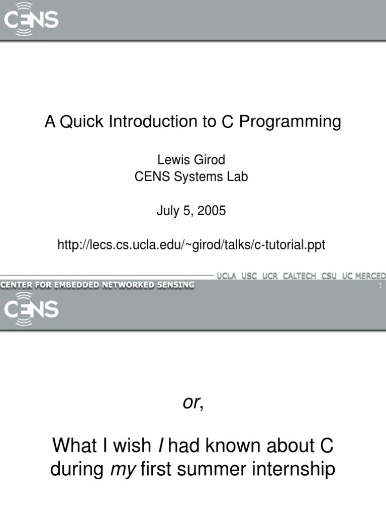 C Tutorial | PDF | Pointer (Computer Programming) | C (Programming Language)