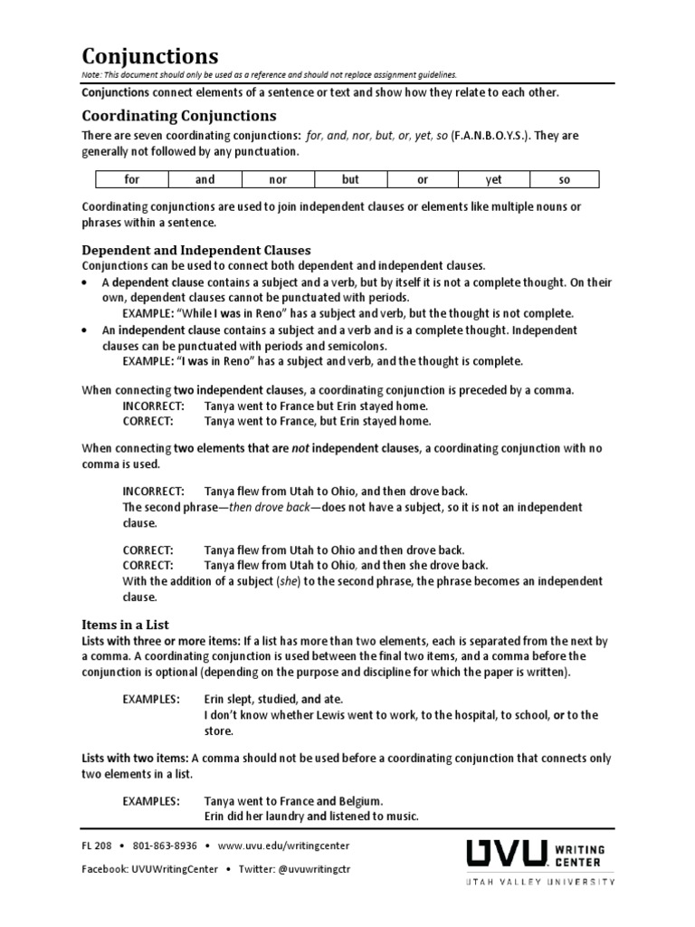 Coordinating Conjunctions | PDF | Comma | Linguistic Typology