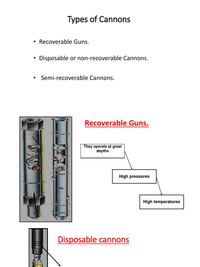 Types of Cannons: - Recoverable Guns. - Disposable or Non-Recoverable ...