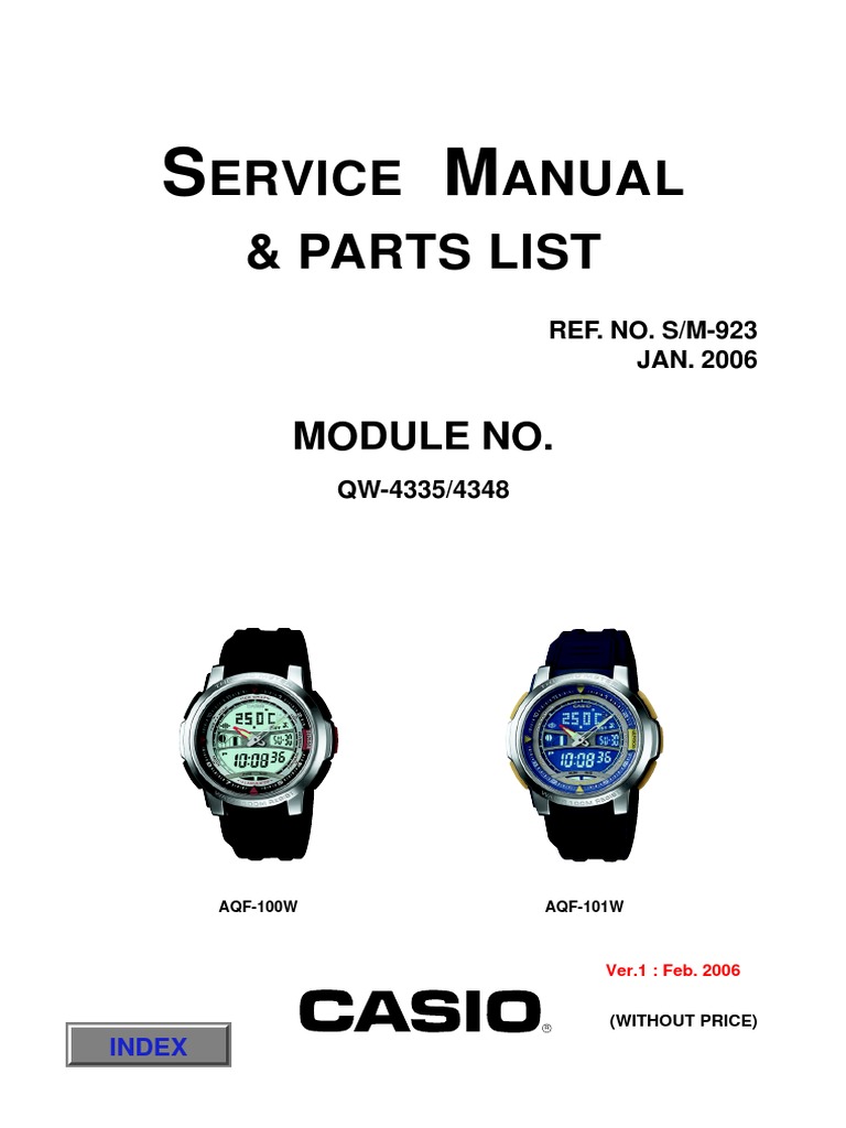 Casio Aqf101 User Manual | PDF | Tide | Thermometer
