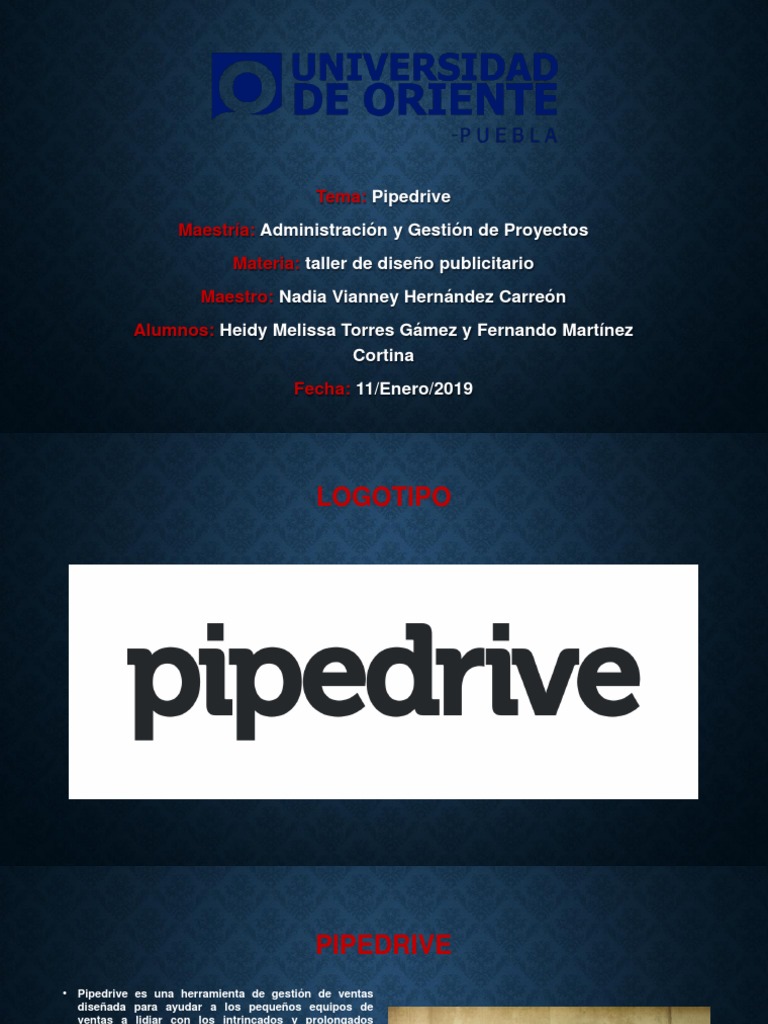 Presentación Pipedrive | PDF | Gestión de la relación con el cliente | Software