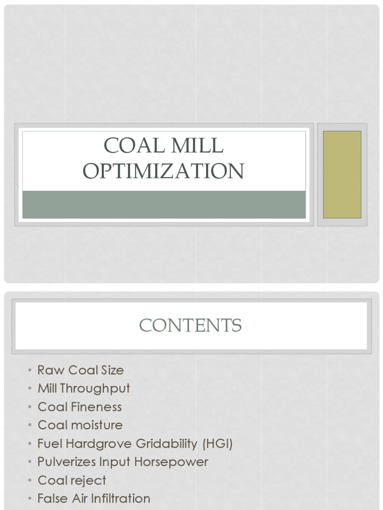 Coal Mill Optimization | PDF | Coal | Energy Production