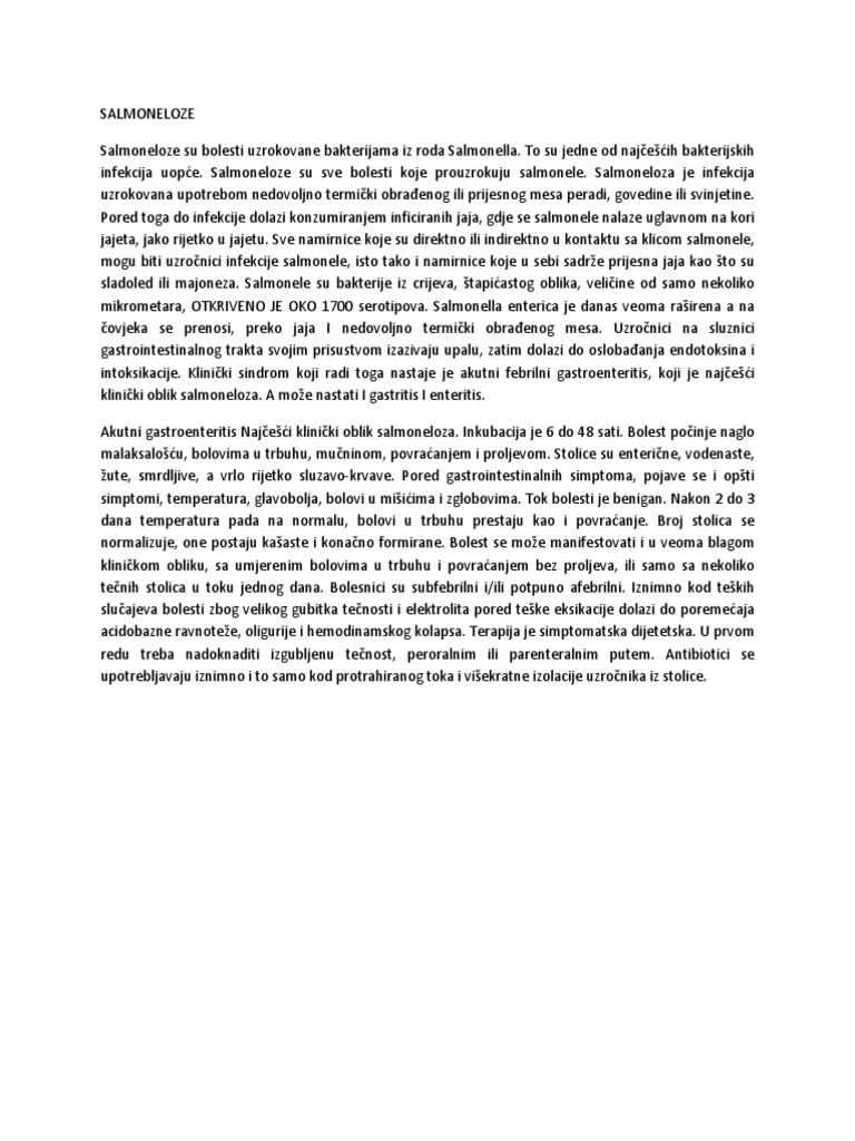 SALMONELOZE | PDF